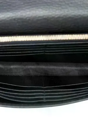 Gucci 2000-2015 Dollar Calfskin Interlocking G Wallet On Chain Crossbody Bag - Black