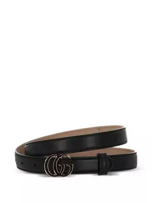 Gucci Gg Marmont Thin Belt - Black