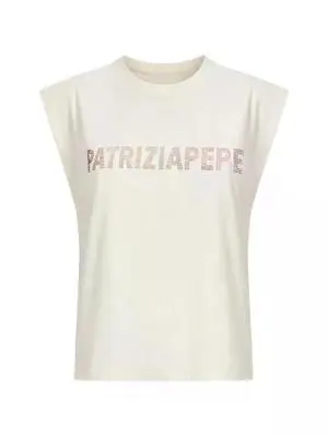 Patrizia Pepe Rhinestone-logo Tank Top