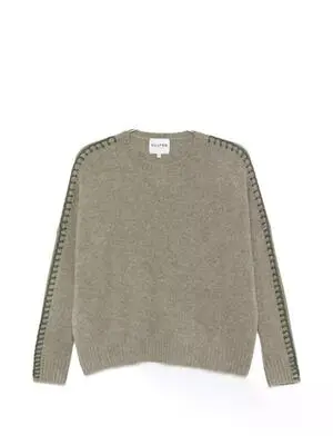 KUJTEN Whipstitch-detail Sweater - Grey