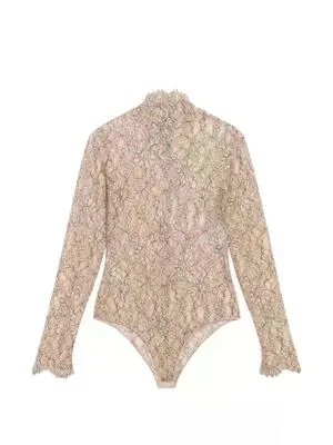 Valentino Garavani Rebrodé Lace Bodysuit - Neutrals