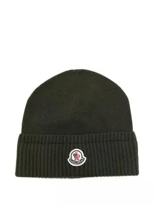 Moncler Logo-patch Ribbed-trim Beanie