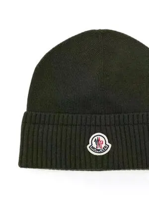 Moncler Logo-patch Ribbed-trim Beanie
