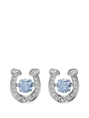 SWAROVSKI Symbolica Crystal-embellished Horseshoe Earrings - Silver
