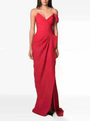 NORINA ST Alma Draped Lace-up Gown
