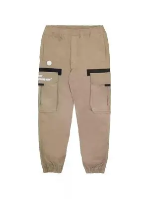 AAPE BY *A BATHING APE Moonface Logo-patch Cargo Track Pants - Black