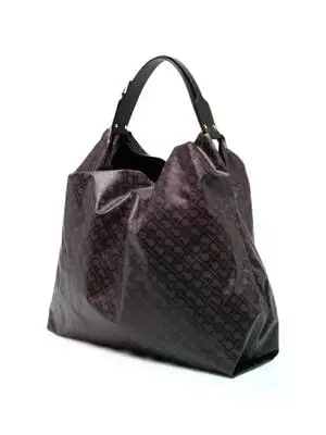 GHERARDINI Monogram-print Shoulder Bag - Brown