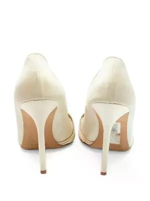 Manolo Blahnik Crystal-embellished Satin Pumps