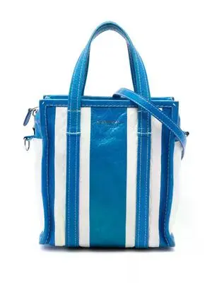 Balenciaga Lambskin Bazar Shopper Satchel - Blue