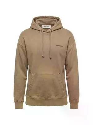 GOLDEN GOOSE Distressed Logo-print Cotton Hoodie