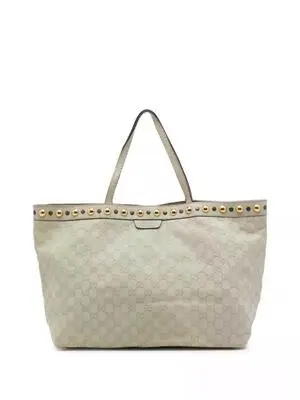 Gucci Monogram Embossed Leather Tote Bag
