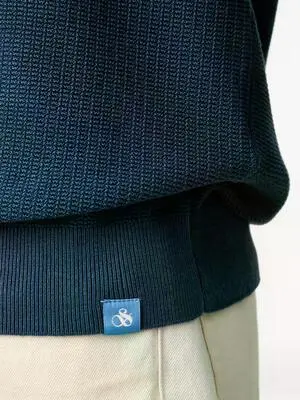 Scotch & Soda Waffle-knit Short-sleeve Polo Shirt
