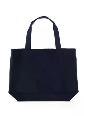 Maison Kitsuné Handwriting-print Tote Bag - Blue