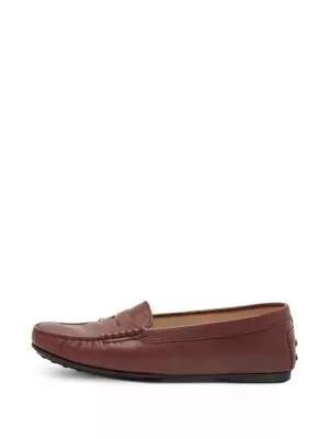 TOD'S Leather Gommino Loafers - Red
