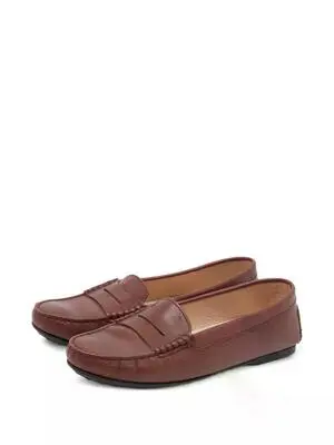 TOD'S Leather Gommino Loafers - Red