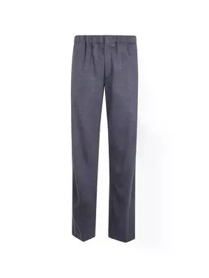 LARDINI Straight-leg Wool Trousers - Grey