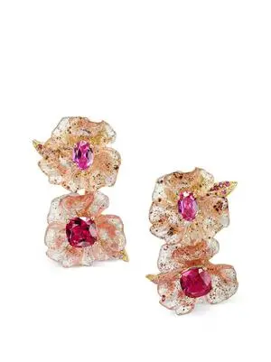 ANABELA CHAN Ruby Petunia Drop Earrings - Gold