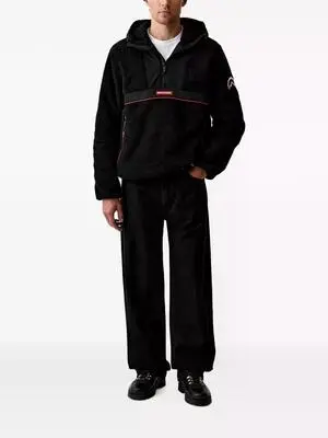 SPRAYGROUND Teddy Bear Fleece Panelled Hoodie - Black