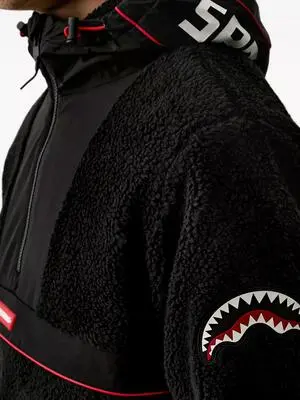 SPRAYGROUND Teddy Bear Fleece Panelled Hoodie