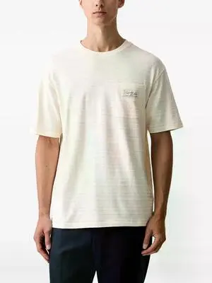 Scotch & Soda Textured Chest-pocket T-shirt - White