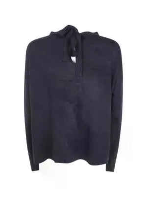 MA'RY'YA Merino Tie-fastening Sweater - Black