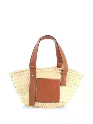 Loewe Small Basket Raffia Tote Bag - Neutrals