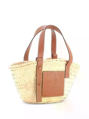 Loewe Small Basket Raffia Tote Bag - Neutrals