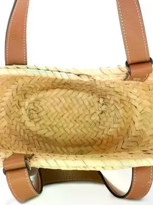 Loewe Small Basket Raffia Tote Bag - Neutrals