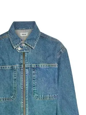 AGOLDE Zip-up Patch-pocket Denim Jacket - Blue