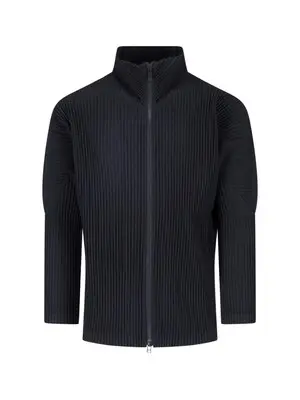 Issey Miyake Pleated Zip Sweatshirt