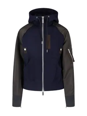 Herno Hooded Zip Jacket - Blue