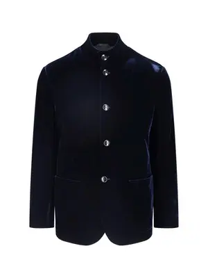 Giorgio Armani Velvet Jacket - Blue