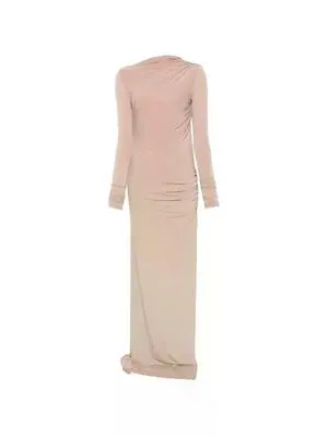 Andamane Sophie Ruched Open-back Maxi Dress