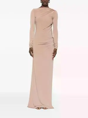 Andamane Sophie Ruched Open-back Maxi Dress