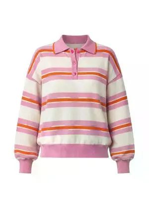 VICOLO Striped Polo-top