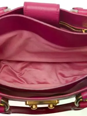 Miu Miu Bicolor Goatskin Madras Satchel
