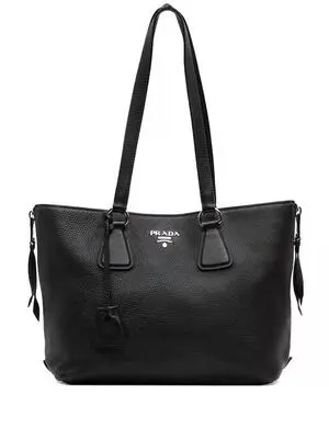 Prada Vitello Daino Side Zip Tote Bag