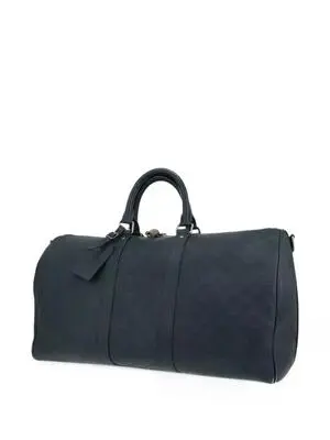 LOUIS VUITTON Damier Keepall Travel Bag - Blue
