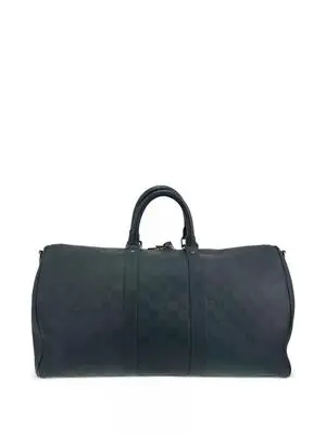 LOUIS VUITTON Damier Keepall Travel Bag - Blue