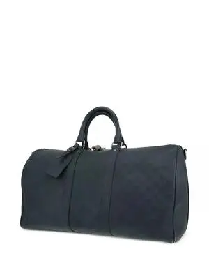LOUIS VUITTON Damier Keepall Travel Bag - Blue