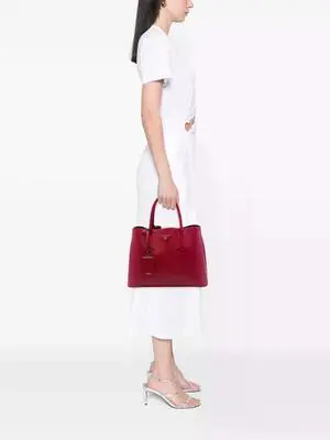 Prada Saffiano Cuir Double Satchel