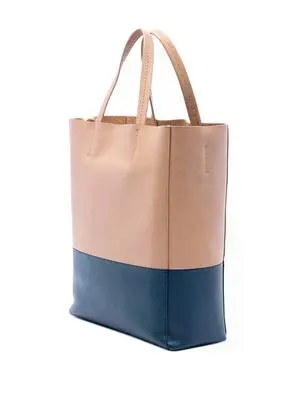 Celine 2015 Small Bicolor Grained Calfskin Vertical Cabas Tote Satchel