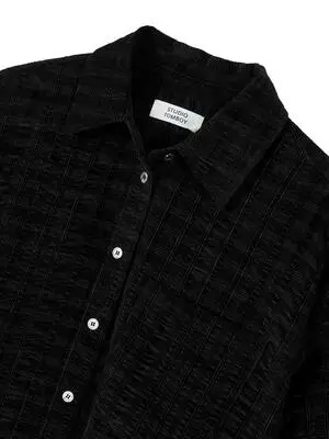 STUDIO TOMBOY Corduroy Drawstring Shirt - Black