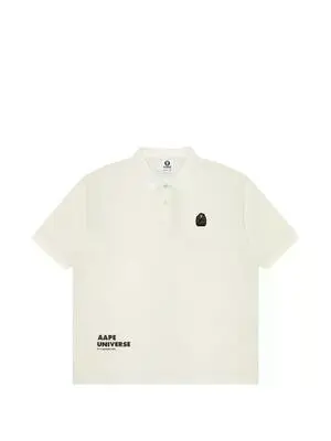 AAPE BY *A BATHING APE Aaper Logo-patch Polo Shirt - Neutrals