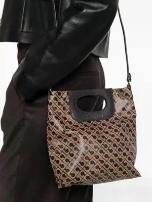 GHERARDINI Monogram-print Cut-out Tote Bag
