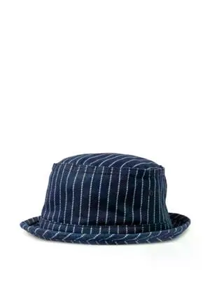 SUGAR CANE JEANS Stripe-pattern Bucket Hat