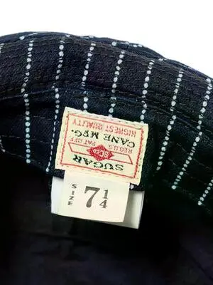 SUGAR CANE JEANS Stripe-pattern Bucket Hat