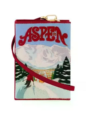 OLYMPIA LE-TAN Ski In Aspen Embroidered Book Mini Bag