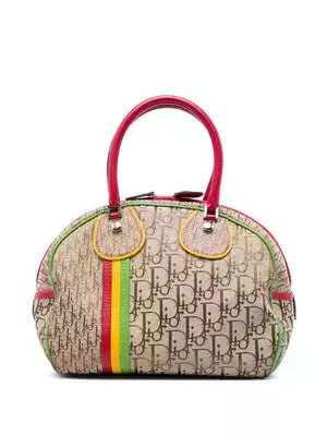Dior 2004 Diorissimo Trotter Canvas Rasta Handbag - Neutrals