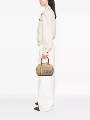 Dior 2004 Diorissimo Trotter Canvas Rasta Handbag